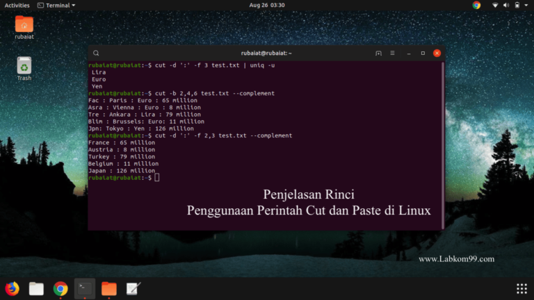 Perintah Cut dan Paste di Linux Penjelasan Rinci Penggunaan Perintah Cut dan Paste di Linux Penjelasan Rinci Penggunaan