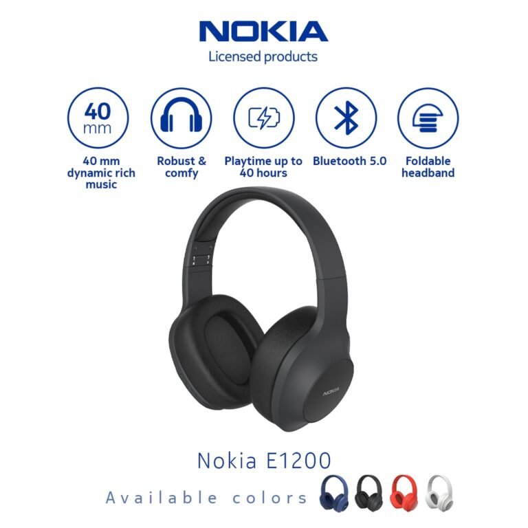 Nokia Essential Wireless Bluetooth 5.0 Headphones E1200