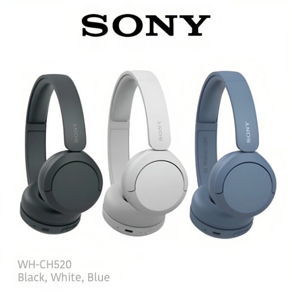 Sony WH-CH520 Wireless Headphones Dengan Microphone